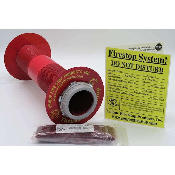 Unique Fire Stop Products Through Pentration Threaded Firestop Sleeve Kit 2 inch Diameter TF-2 ...